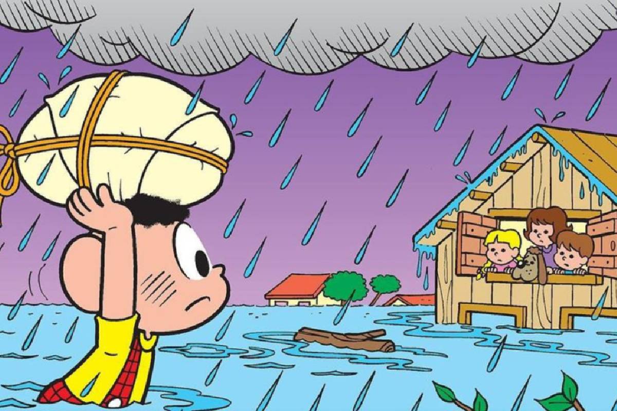 Cascão entra na água em campanha para ajudar vítimas do RS