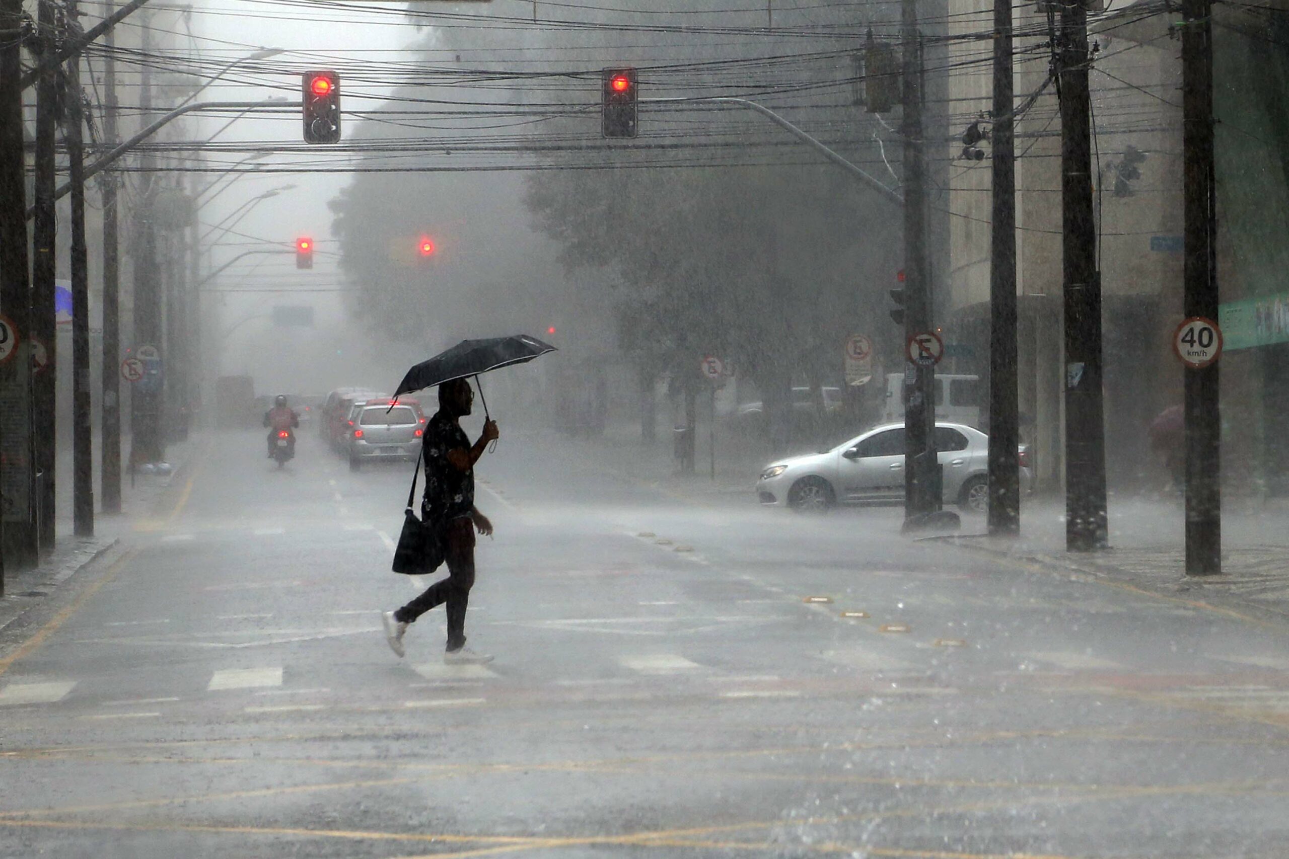 Chuva em Curitiba causa alagamento e queda de árvore; veja locais