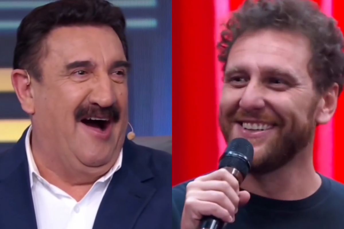 Filho do Ratinho 'invade' programa e surpreende o pai: assista