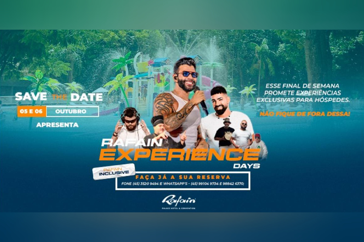 Rafain Experience Days tem shows de Dilsinho e Gusttavo Lima