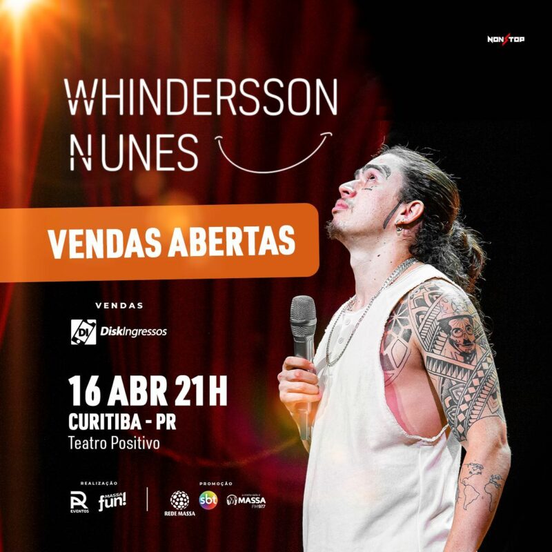 Whindersson Nunes volta a Curitiba em abril com novo show de humor