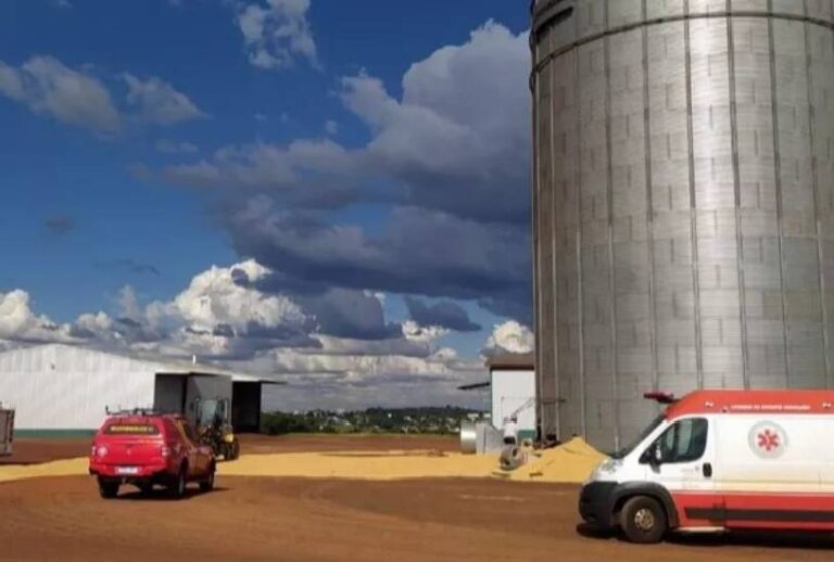 Trabalhador morre após cair em silo de soja no Paraná