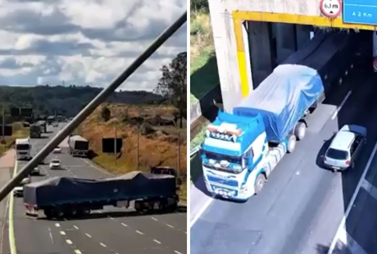 Caminhoneiro é flagrado dirigindo embriagado na contramão