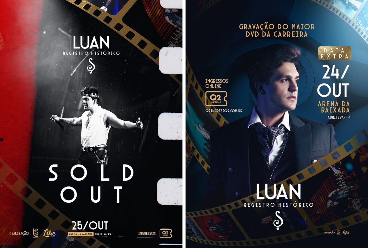 Luan Santana esgota ingressos e anuncia show extra em Curitiba