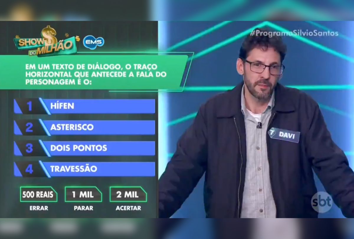 Show do Milhão: participante responde rápido e erra pergunta fácil