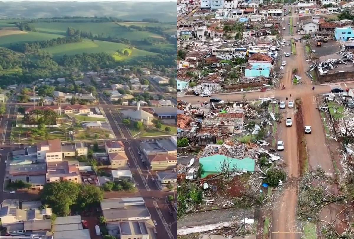 Vídeo mostra como era Rio Bonito do Iguaçu e como ficou