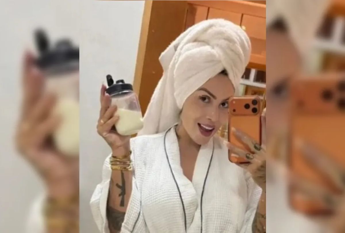 Influenciadora Juju Ferrari usa leite materno como skincare