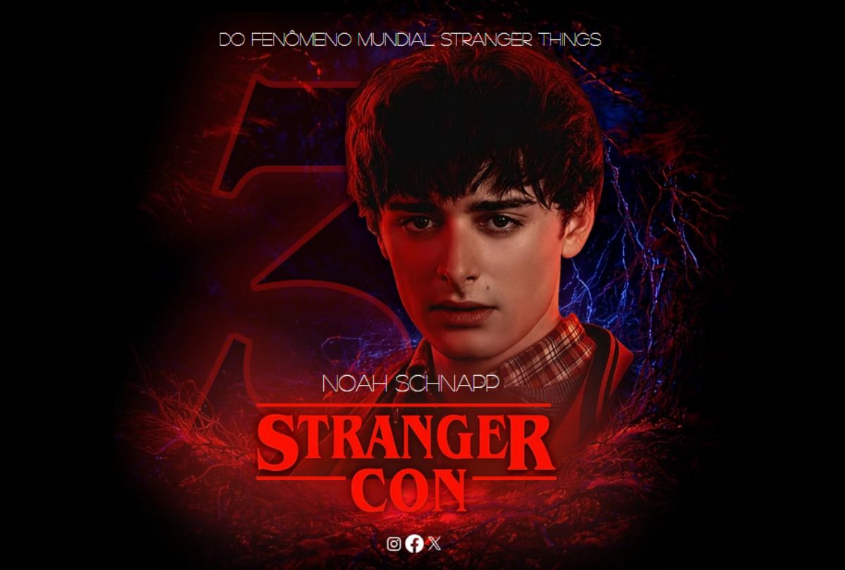 Noah Schnapp participa de evento temático em Curitiba
